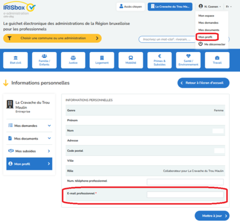 Mode d'emploi ASBL Irisbox